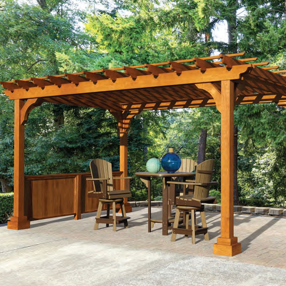 Atlantic Outdoors 16' Cedar Wood Cozy Retreat Pergola Kit — Modern ...